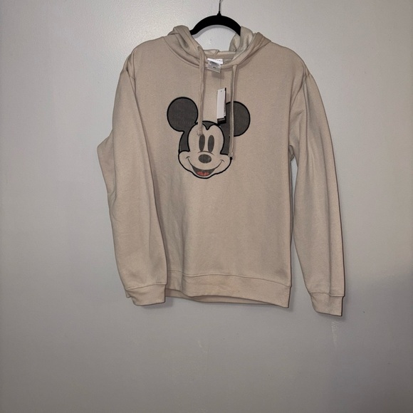 Disney | Tops | Disney Beige Hoodie With Mickey Mouse Rope Design ...